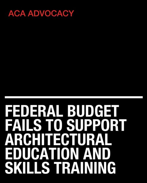 Architectural skills training needs support | ACA - Association of Consulting Architects Australia