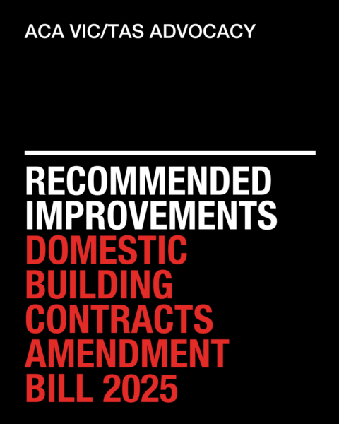 Domestic Building Contracts Amendment Bill 2025 | ACA - Association of Consulting Architects ...